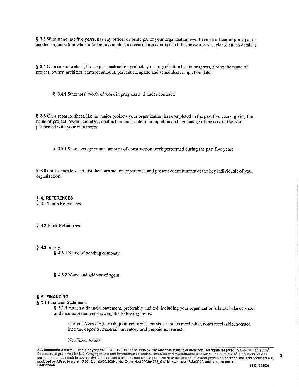 KMD Construction, LLC AIA 305 – 1986 | KMD Construction, LLC